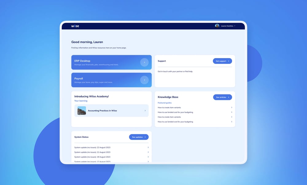 What's New | Wiise ERP